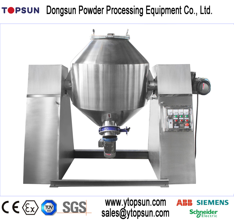 200L Powder Powder Coating Double Cone Mixer For Dry Blended Metallic ...